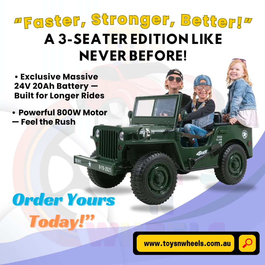 The Newest Upgrade: 2025 Army Military Willy Jeep 24V-20Ah, Powerful ...